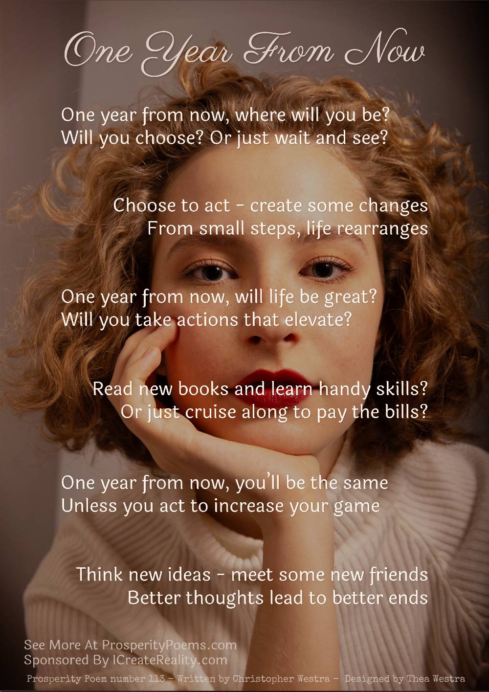 Prosperity Poem 113 - One Year From Now